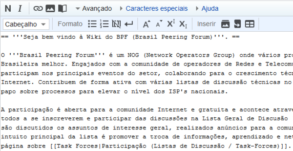 Como Escrever na Wiki - Wiki BPF